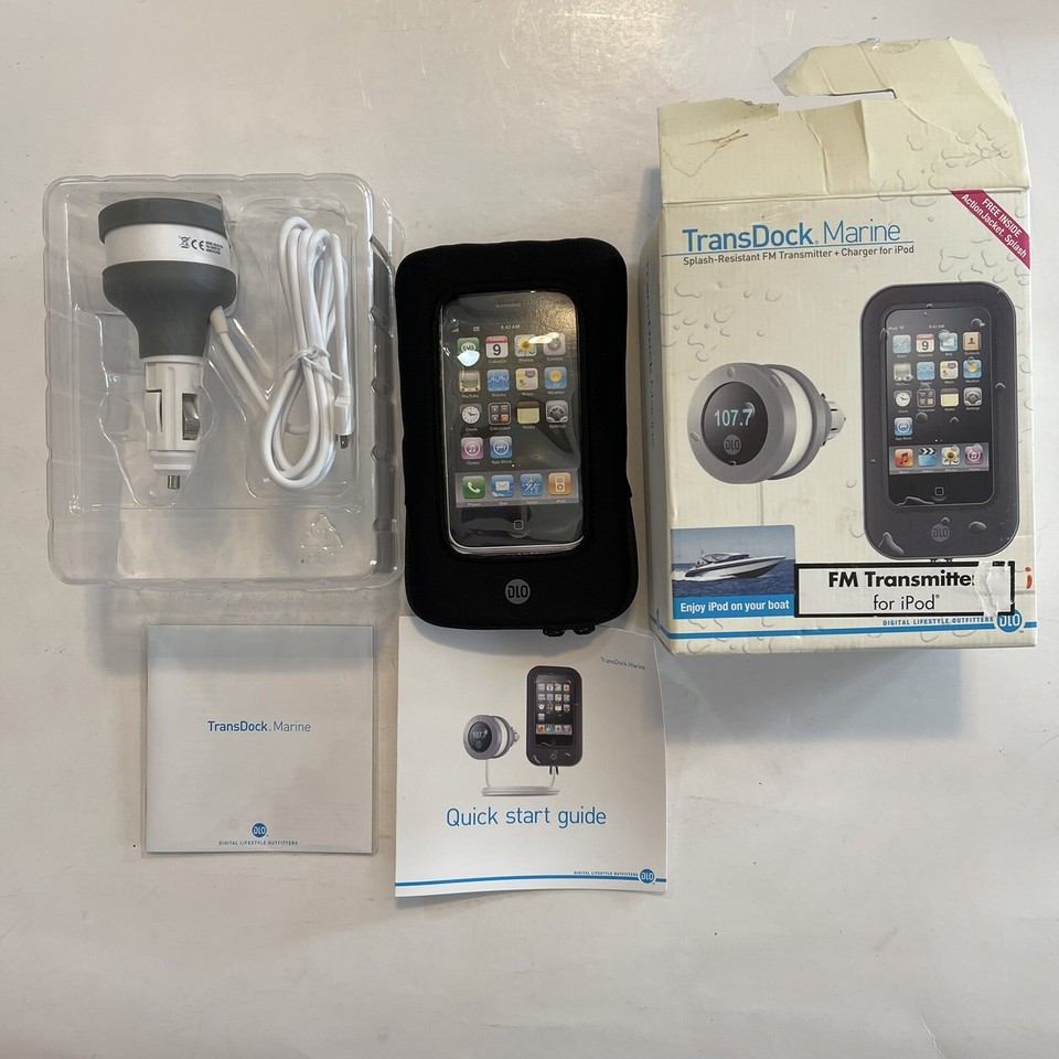 Splash resistant FM transmitter & charger for ipod 32 pin e10 | eBay