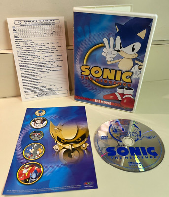 Sonic The Hedgehog The Movie DVD + Inserts, Sega, ADV Kids, Tested ...