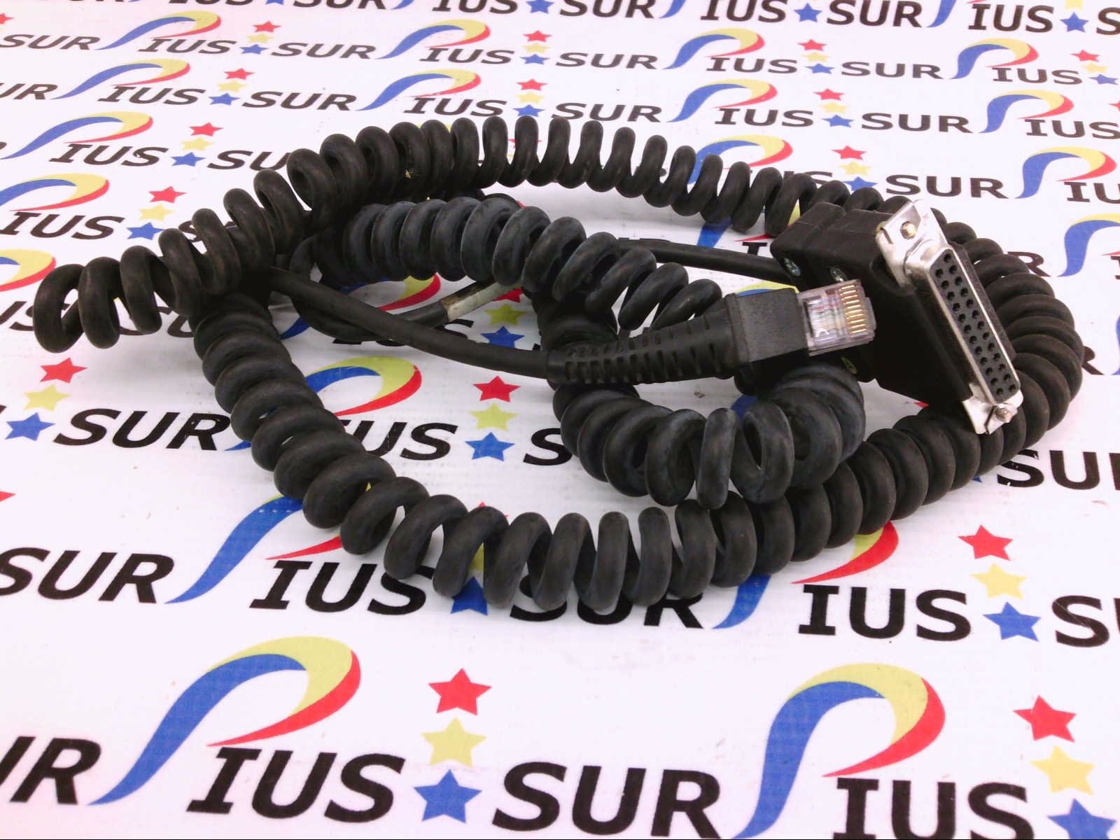 USSP Datalogic PSC Barcode Scanner Coiled Cable Cord RS232 DB25 25 Pin ...