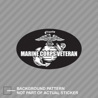 Oval Marine Corps Veteran Sticker Decal Vinyl marines | eBay