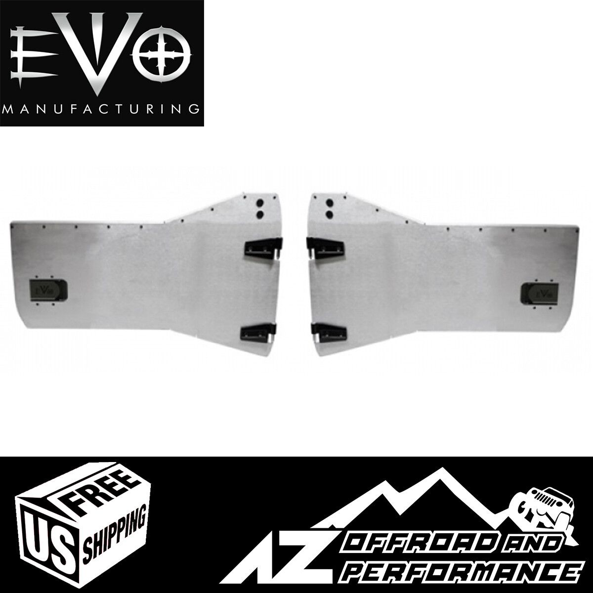 EVO MFG Front Half Door Set For '07-'18 Jeep Wrangler JK JKU EVO-1160AL ...