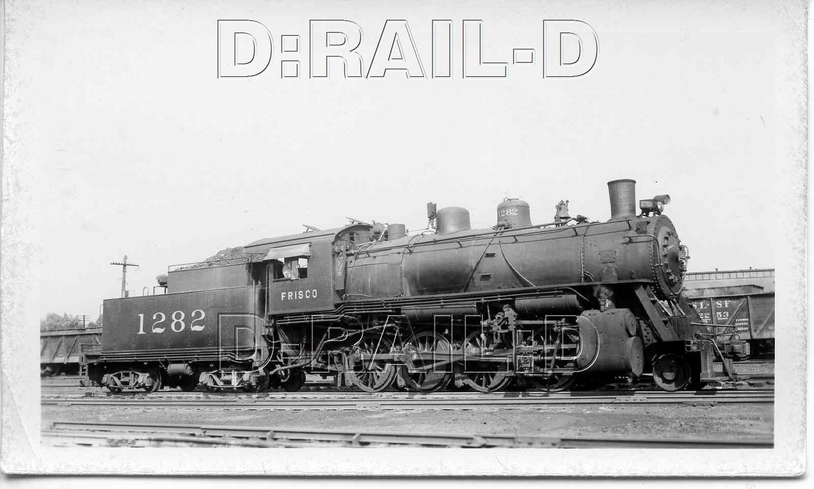 8K283 RP 1940s SLSF FRISCO RAILROAD 2-8-0 LOCO #1282 | eBay
