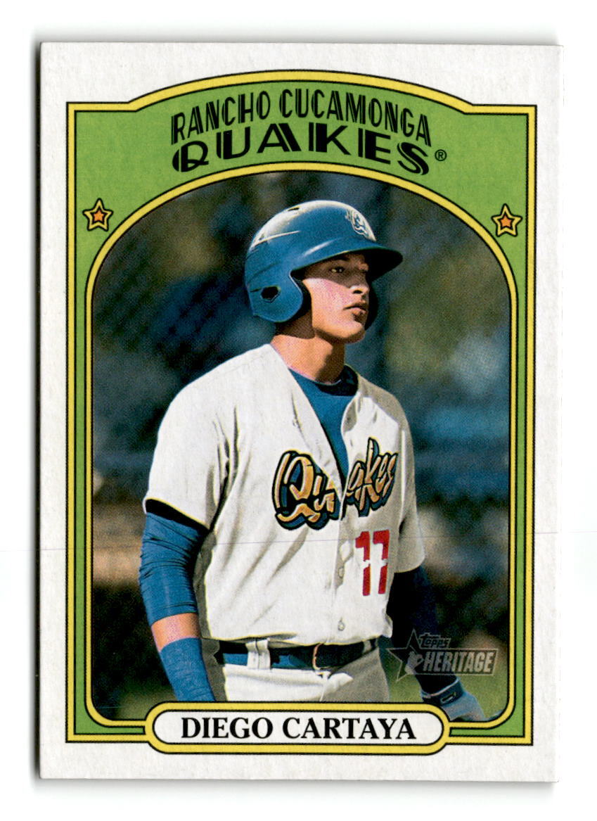2021 Topps Heritage Minor League Diego Cartaya #96 Rancho Cucamonga ...