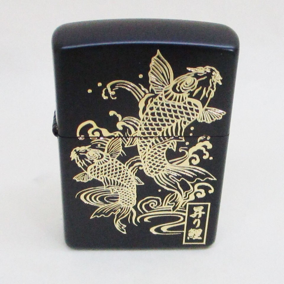 ZIPPO oil Lighter USA Japanese pattern series rising carp 2CA-BKG ...