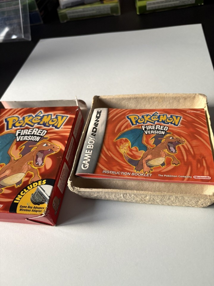 Pokemon Fire Red Nintendo Gameboy Advance NTSC - Complete In Box CIB ...