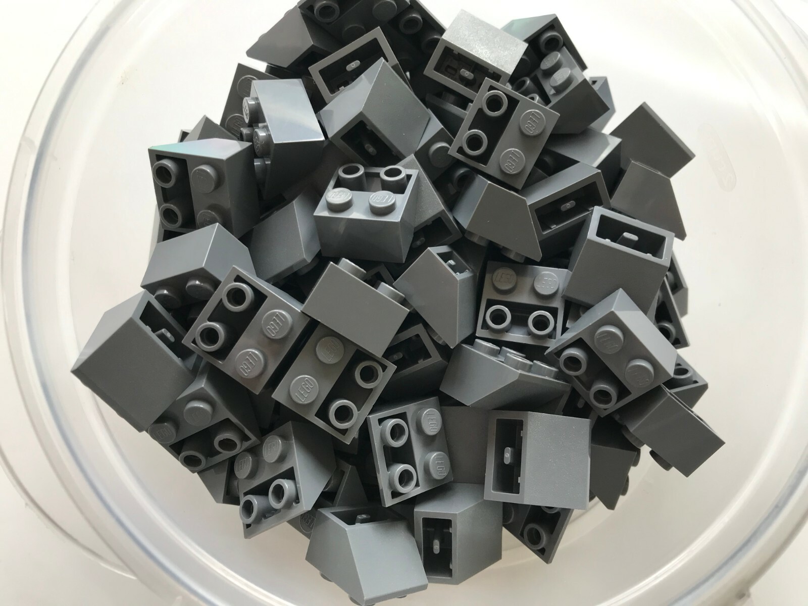 LEGO PARTS-BRAND NEW- #3660-DARK BLUISH GREY-SLOPE INVERTED 45 2 X 2 ...