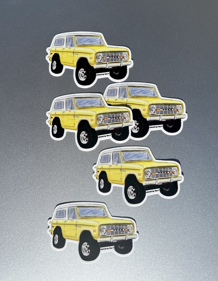 Early Ford Bronco Custom Sticker Vintage Ford Truck Yellow | eBay