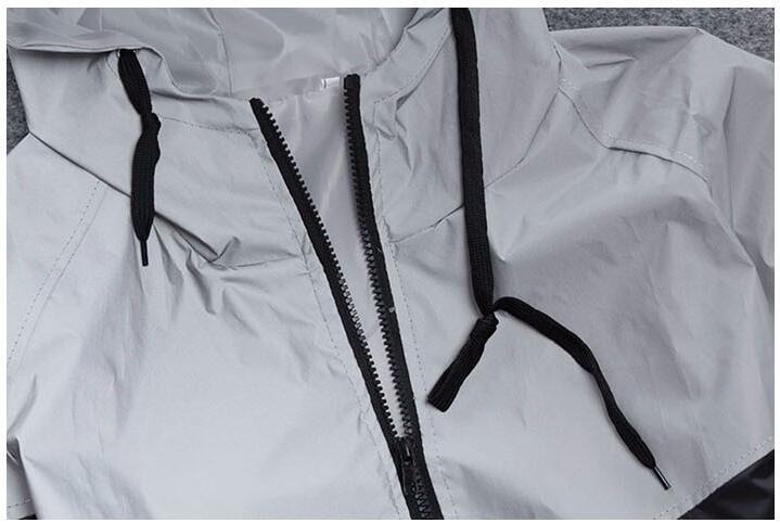 Men Reflective 3m Jackets Hip Hop Outdoor Sport Waterproof Windbreaker ...
