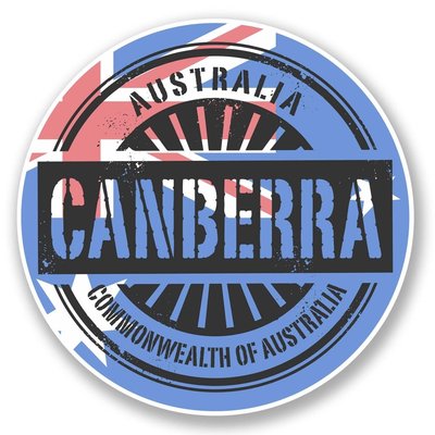 2 x Canberra Australia Vinyl Sticker Laptop Travel Luggage Car #6117Â ...