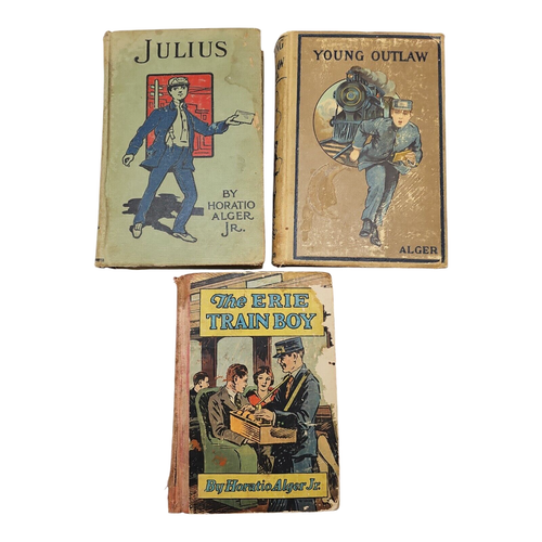 Horatio Alger Jr Lot of 3 Erie Train Boy Julius 1874 Young Outlaw HC ...