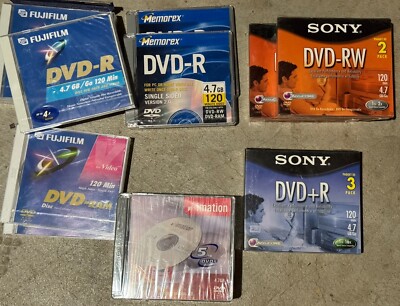 20 DVD+R/RW Rewritable Discs Blank Media - various brands | eBay