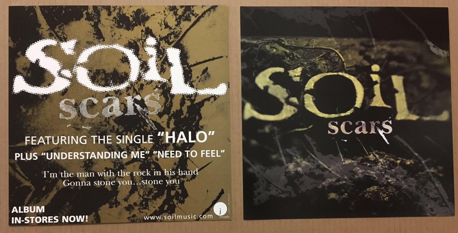 SOIL Rare 2001 Set of 2 DOUBLE SIDED PROMO POSTER FLAT for Scars CD ...