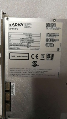 ADVA OSCM-PN Optical Supervisory Channel Mod FSP 3000R7 1063708463-03 ...