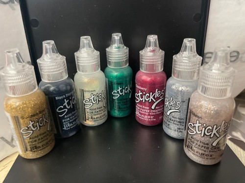 New RANGER STICKLES SET OF 7 DRAMATIC COLORS GLITTER GLUE | eBay