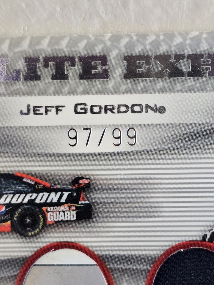 2009 Press Pass Showcase Jeff Gordon Elite Exhibit Triple Memorabilia ...