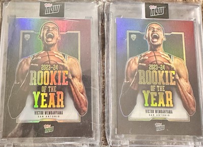 2 VICTOR WEMBANYAMA ROOKIE OF THE YEAR 2023-24 TOPPS NOW ROY VW-6 RC ...