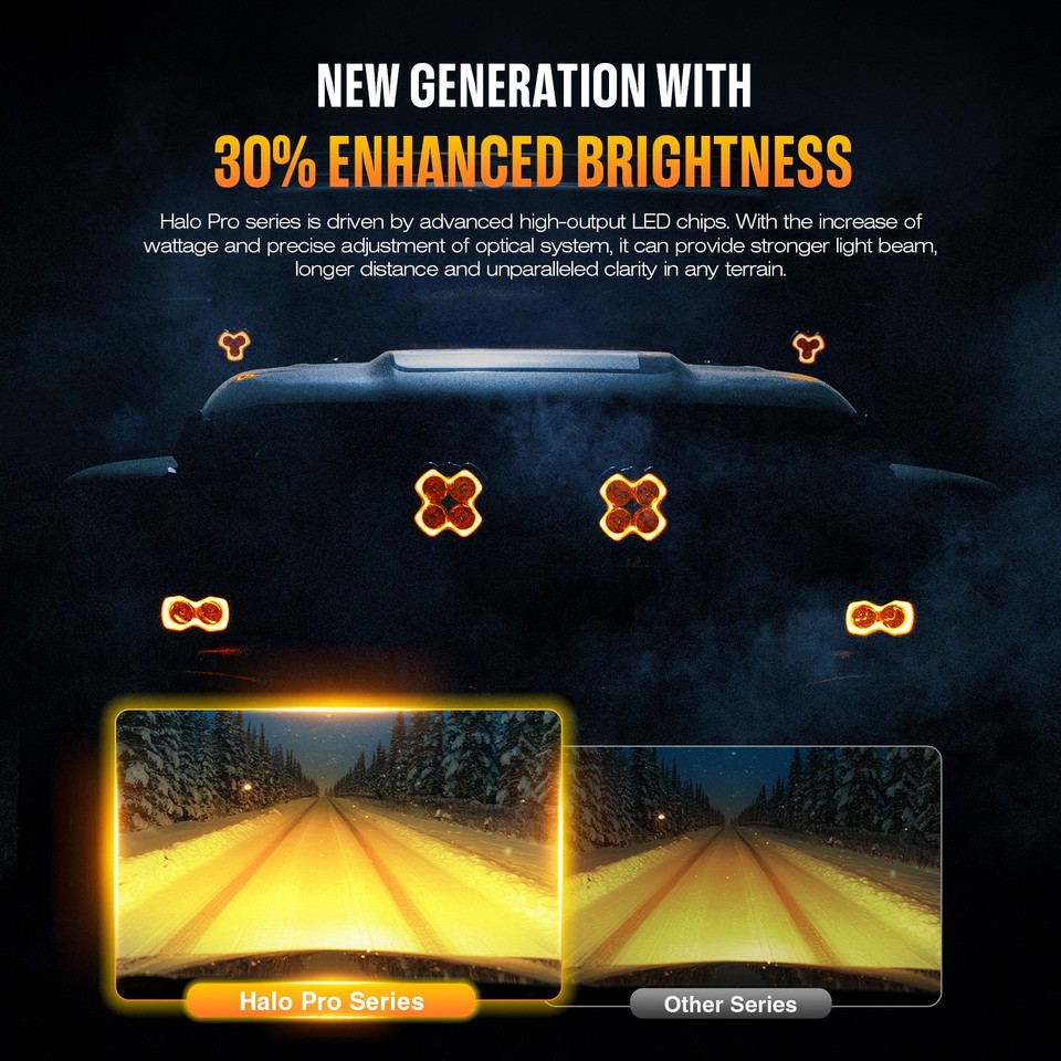 2X NOVSIGHT 6 Inch LED Pods Spot Flood Beam Combo for Pickup SUV UTV ...