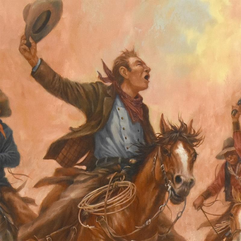 Larry Fanning Off To See The Elephant Ltd. Ed. Canvas AP #'d Hand ...