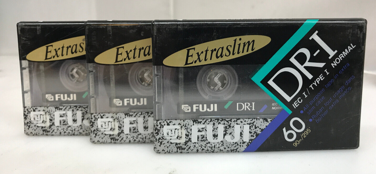Lot of 3 FUJI Audio Cassette Tapes Blank Record Sealed DR-I 60min ...