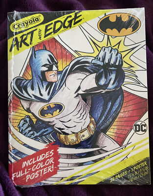 Crayola- Art With Edge -Batman Coloring Book- 28 Pages + Poster- New ...