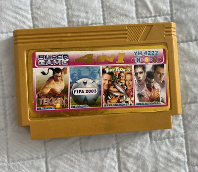 Game Cartridge for Dandy Video Game, 8-BIT Console, Made in 90s, 4 In 1 ...