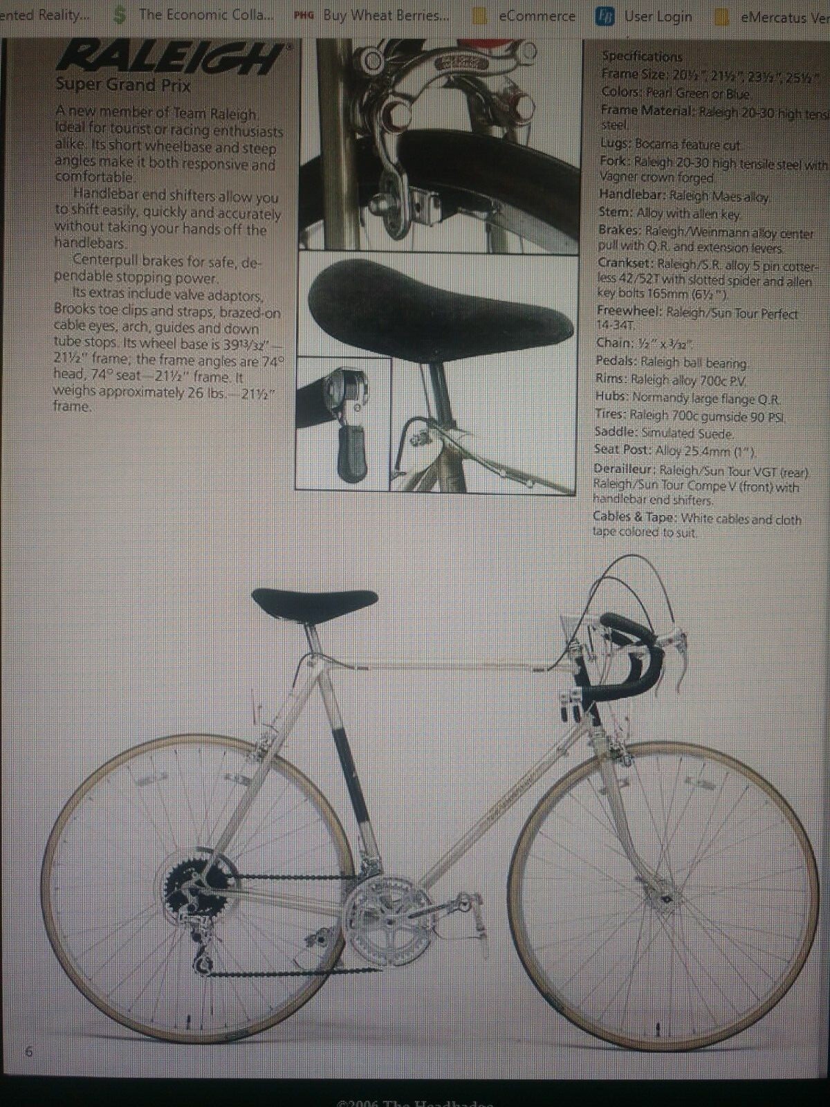 Raleigh Super Grand Prix Vintage Bicycle | eBay