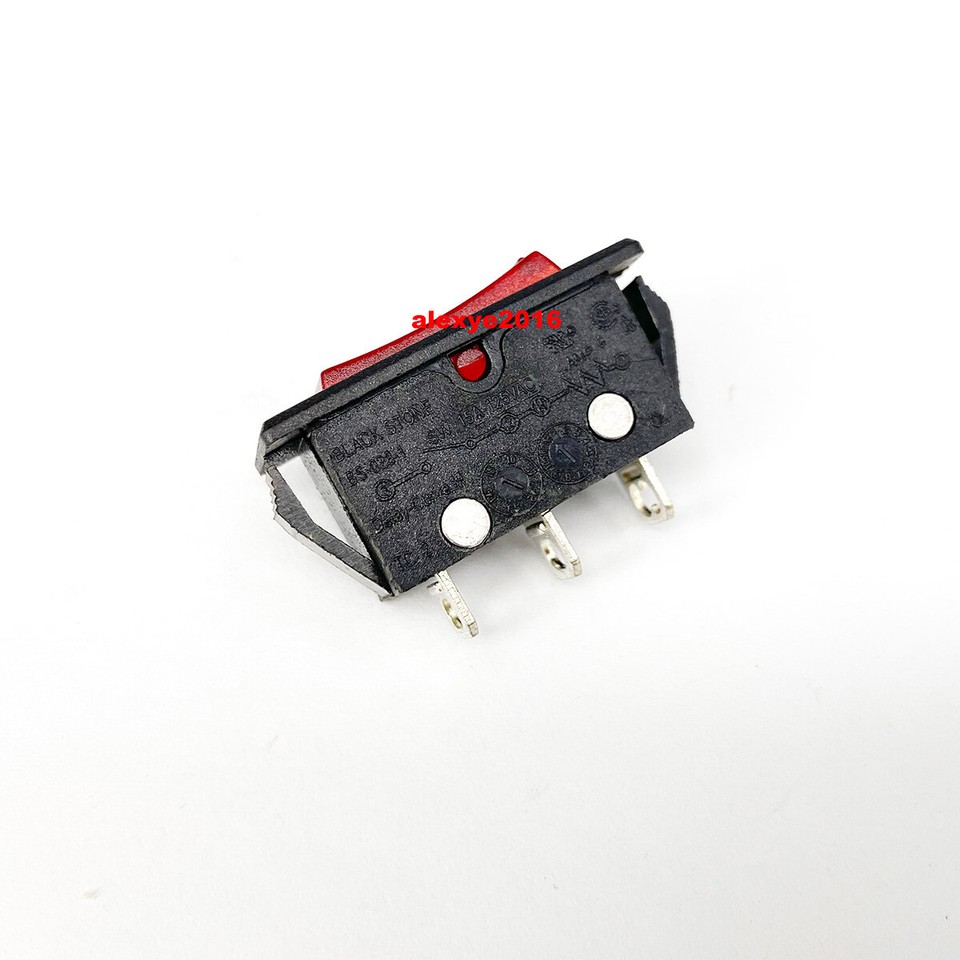 1PCS BLACK-STONE BS-028-1 Red Lamp Button Switch 3 Pins RESET-OFF 2 Positions | eBay