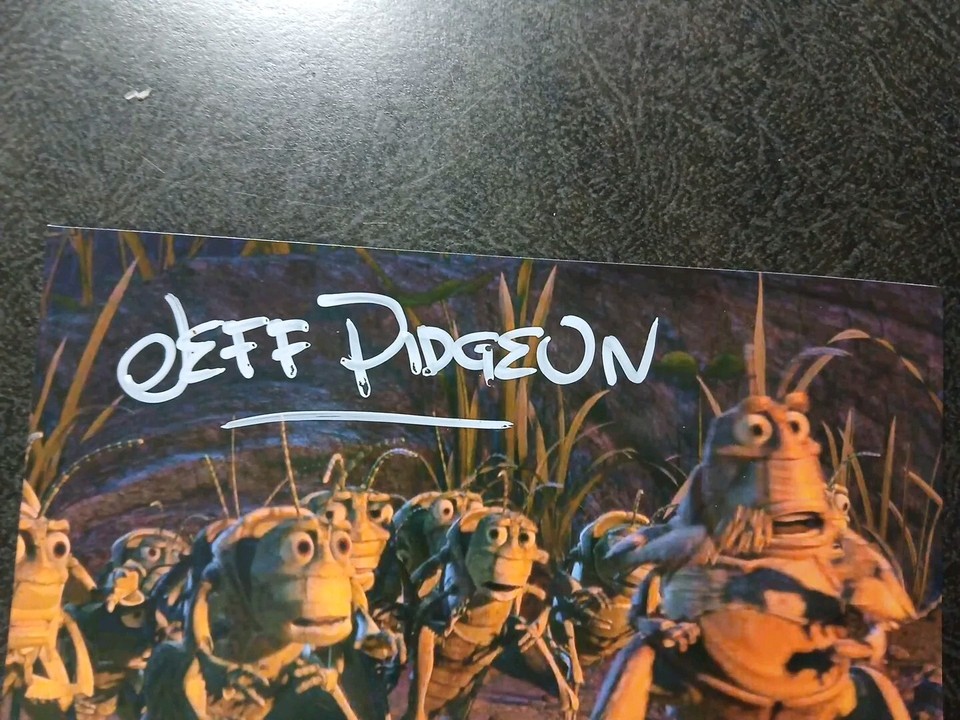 JEFF PIDGEON Hand Signed 4X6 PHOTO =ANIMATOR- A BUG'S LIFE- VOICE OF ...