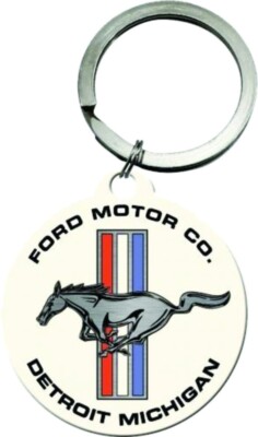 Ford Mustang Key Ring Round Horse & Stripes Logo Keyring | eBay Australia
