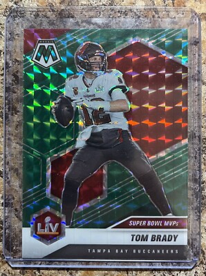 TOM BRADY 2021 PANINI MOSAIC GREEN SUPER BOWL MVPS PRIZM BUCCANEERS 285 ...