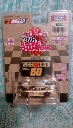 Racing Champions Mark Martin Nascar Winn Dixie #60 Gold Chrome 10 years ...