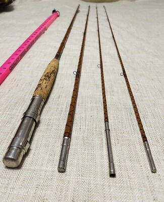 Vtg Shakespeare Jim Dandy 4pc 8.5ft Split Bamboo Fly Rod w/ Rod Sock | eBay
