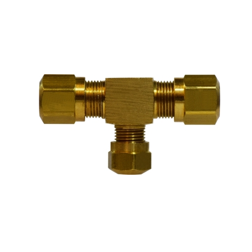 3/8" X 1/4" Reducing Air Brake Tee-nylon Air Brake Brass Fittings 38049 ...