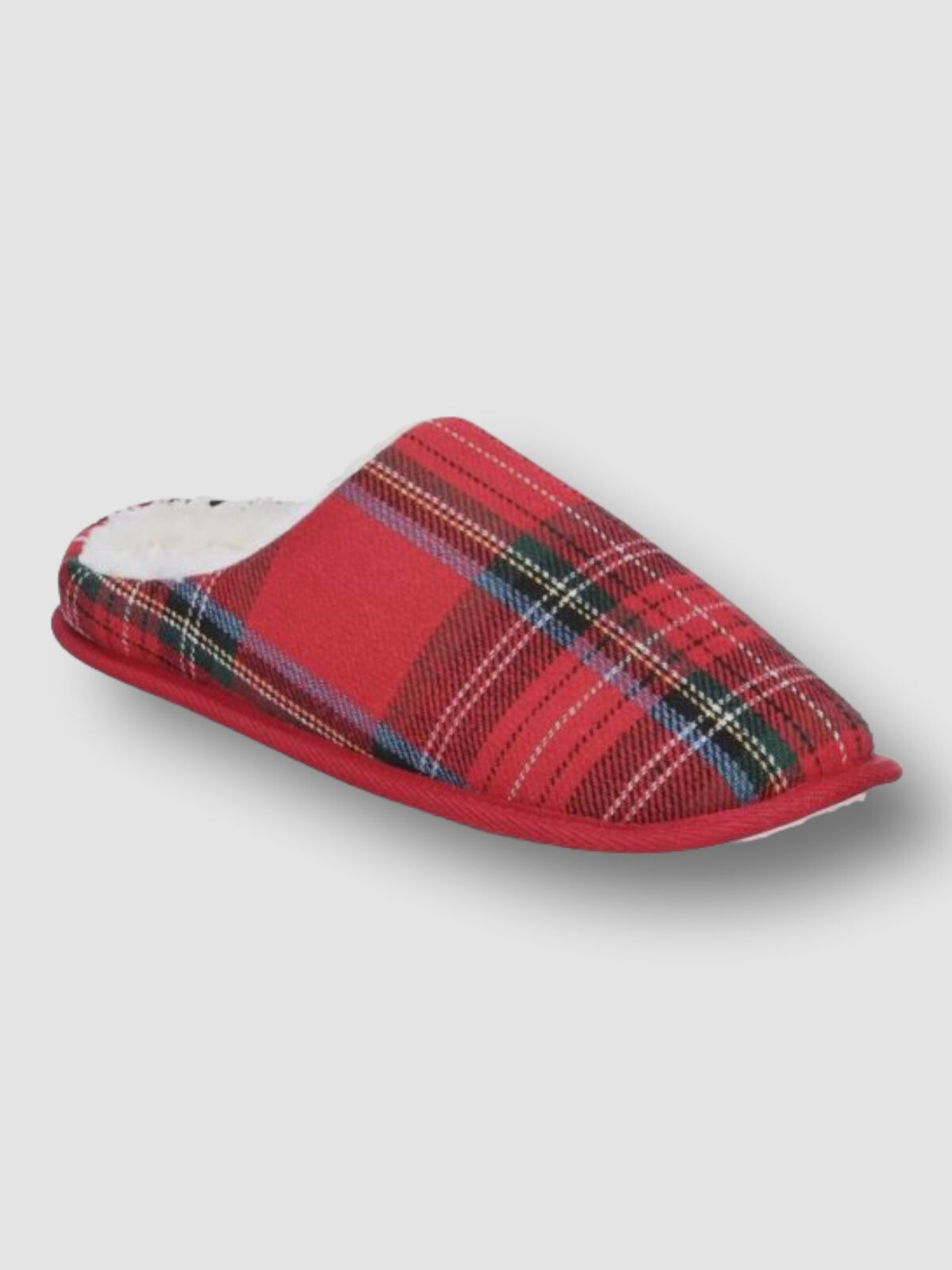 $30 Club Room Men's Red Plaid Mule Slip-On Slippers Shoes Size US L (10 ...