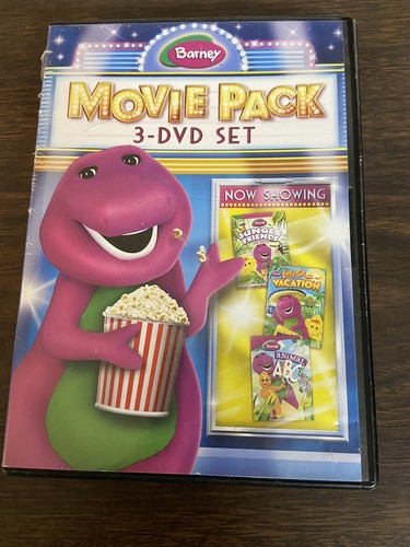 Barney Movie Pack Jungle Friends Let's Go On Vacation Animal ABCs 3 DVD ...