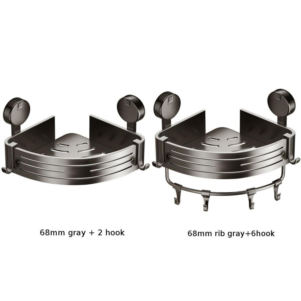 Triangle Storage Rack Wall Mounted No Drill Bathroom Corner Organizer ...