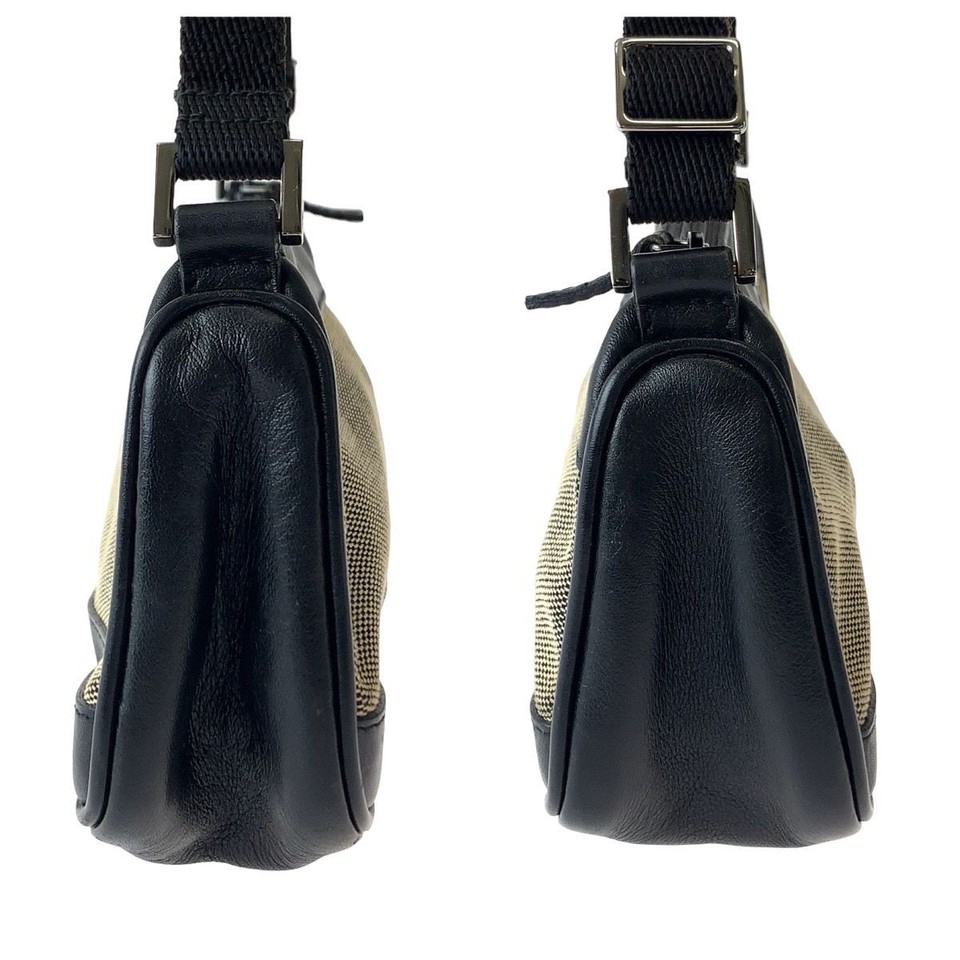 GUCCI Women's Canvas Leather Wallet Black Brown Silver Hardware Used ...