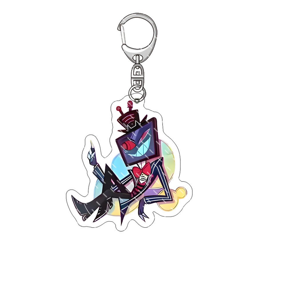 6PC Hazbin Hotel Vaggie VOX Keekee Keychain Key Ring Pendant Jewelry ...