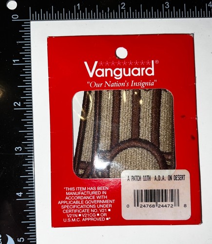 US Army 11th ADA Air Defense Artillery Desert Two 2 Patches IN ORIGINAL ...