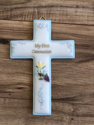 First Communion Gift 6” Resin IHS Eucharist Symbols Hanging Decor Wall ...