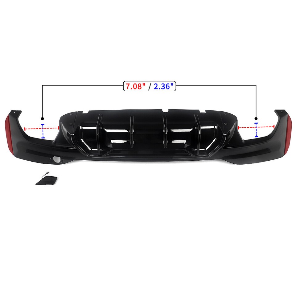 M Competition Style Quad Tips Rear Diffuser For BMW G30 530i 530e 540i ...