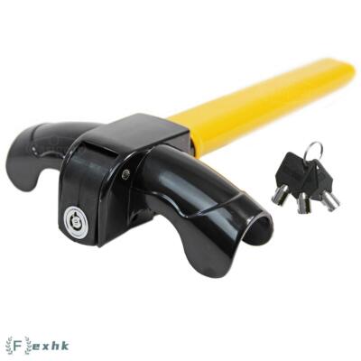 Yellow &Black Rotary Crook Wheel Anti-Theft Steering Lock - Ensure Auto ...
