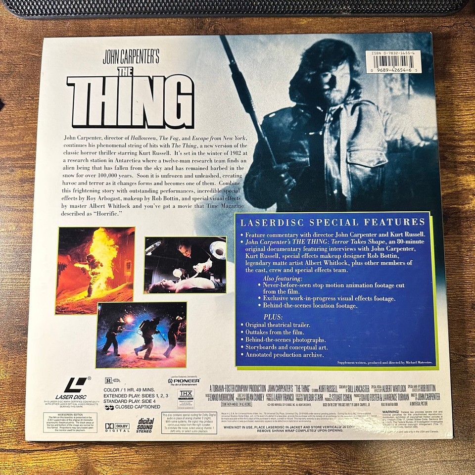 The Thing Signature Collection Laserdisc — 2-Discs Carpenter Universal ...