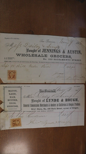 1866-7 San Francisco California Powder Works 2c Revenue Grocers 3 ...