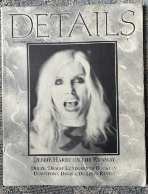 Details Magazine December 1985 Debbie Harry Cover 80s Fashion | eBay