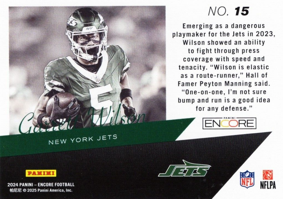 2024 PANINI ENCORE FOOTBALL GARRETT WILSON FUTURE IS NOW CARD #15 | eBay