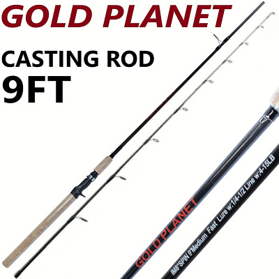Fishing Pole Spinning Casting Rod Carbon Fiber 9ft Medium Fast ...