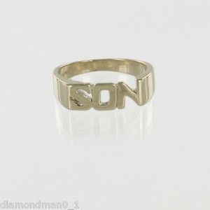 9ct Yellow Gold "SON" Ring and Signet Rings in Finger Sizes Q- Z+2 | eBay