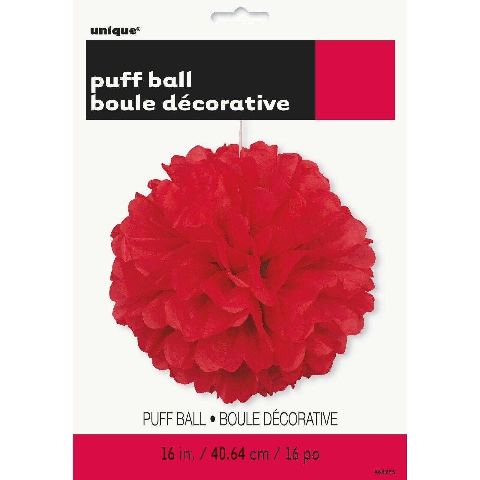 40CM RED TISSUE PAPER PUFF BALL WEDDING PARTY SUPPLIES BIRTHDAY ...