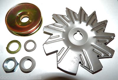 NEW ALTERNATOR PULLEY FAN KIT -DELCO 10DN & 10SI -PULLEY,FAN,SPACERS ...